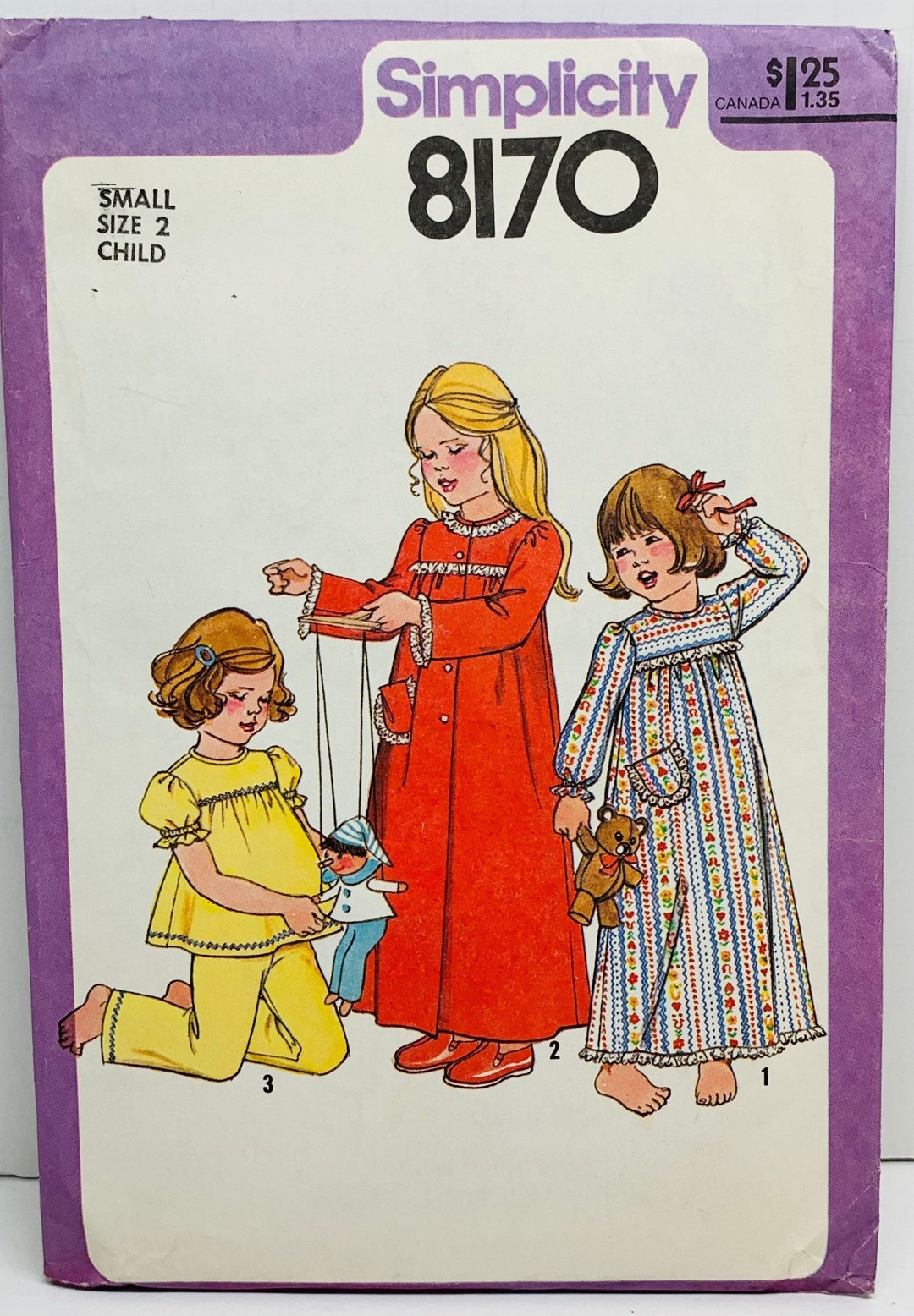 Simplicity 8170 Sewing Pattern to Make a Little Girl’s Nightgown ...