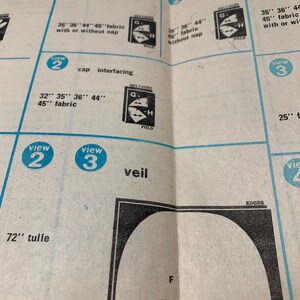 Simplicity 9826 Vintage 70s Bridal Veil Wedding Headdress Sewing ...