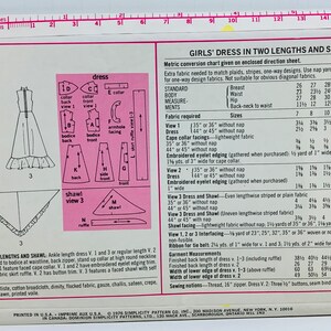 Girl’s Cottagecore Dress With Shawl or Capelet Sewing Pattern ...