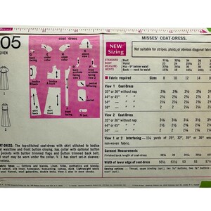 Simplicity 8605 Vintage 60s Misses Coatdress Dress Sewing Pattern Size ...