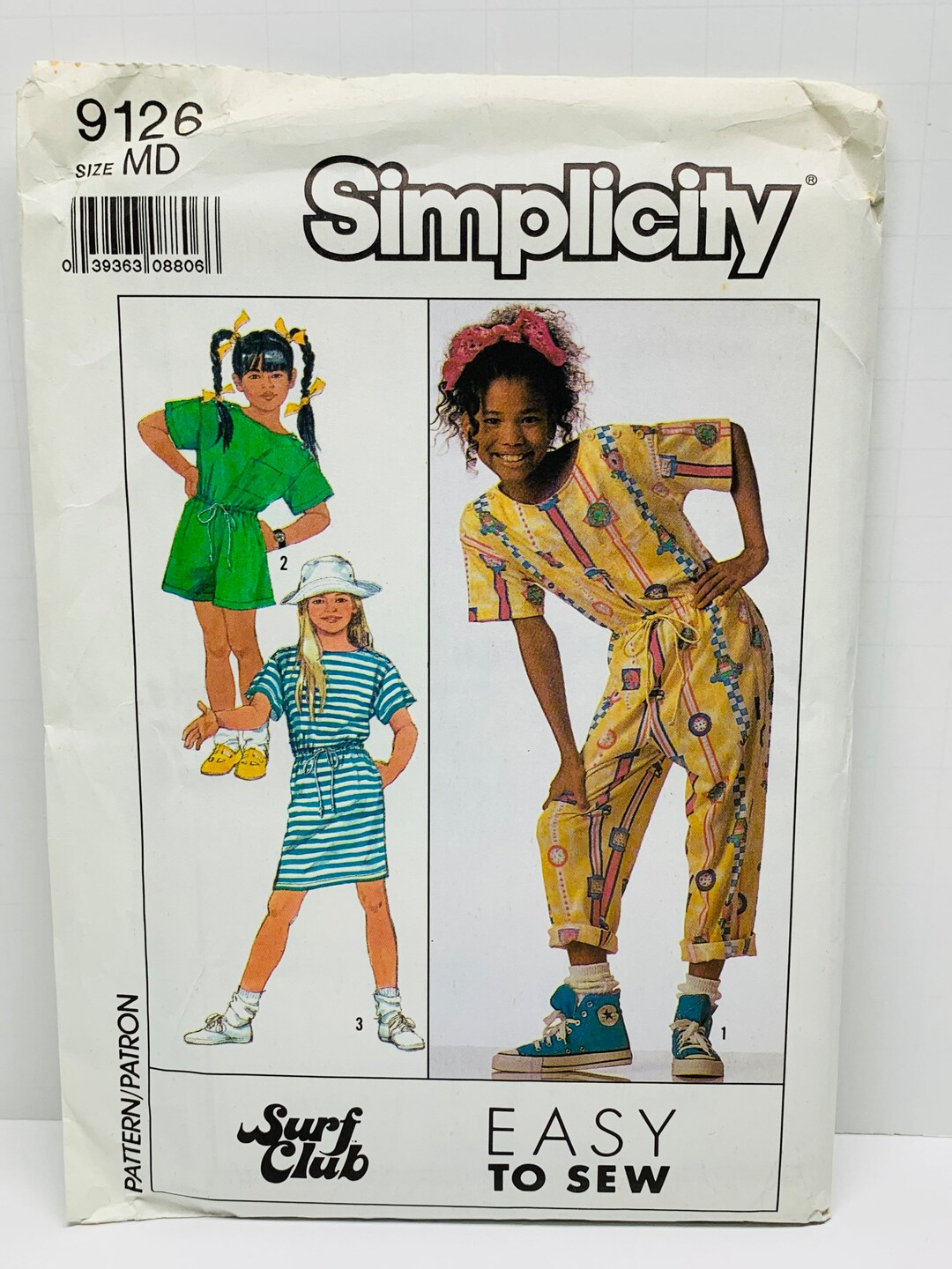 Easy to Sew Simplicity 9126 Girl's Jumpsuit in Two Lengths and Dress ...