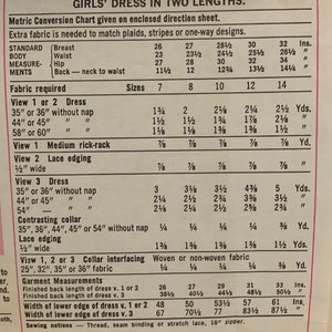 Vintage 1970s Simplicity 6186 Girls Cottagecore Dresses Sewing Pattern ...