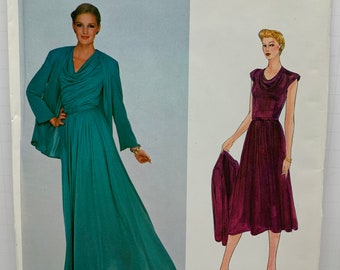 VTG Vogue 1152 Misses Southern Belle Evening Dress Bellville Sassoon ...