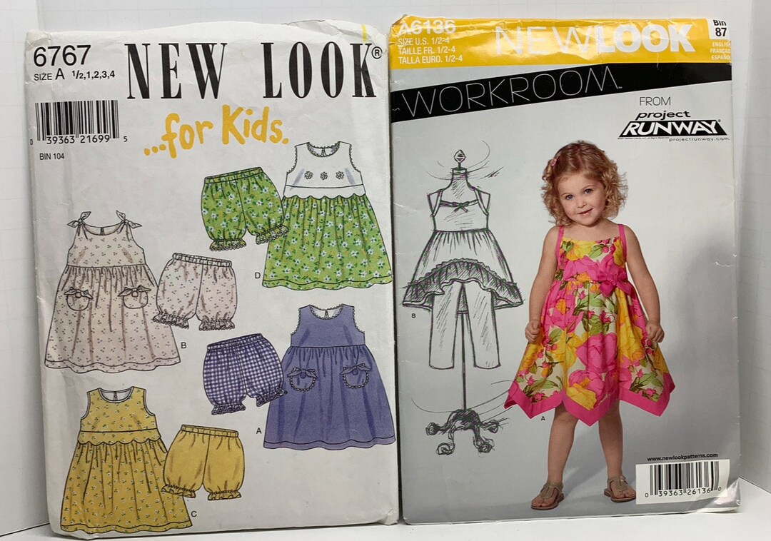 New Look 6136 or 6767 Girl’s Dress Top Panties Bloomers Pantaloons ...