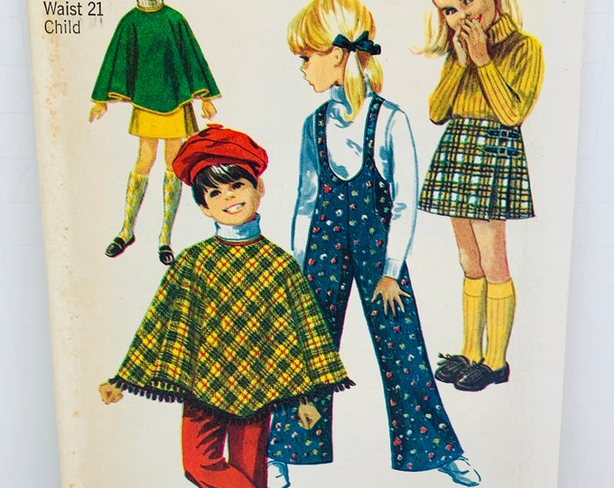 Vintage 1970s Butterick 5965 Girls Handkerchief Style Tops Lace Trim ...