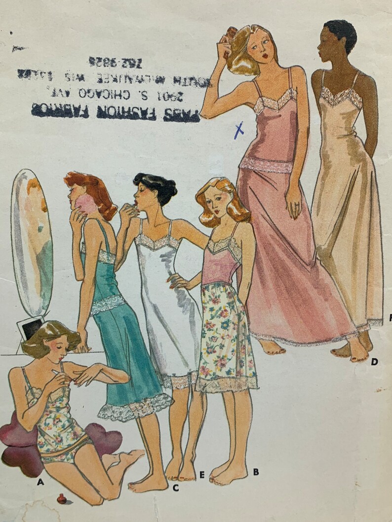 Vintage Misses Sexy Lingerie Undergarments Full & Half Slip Camisole ...