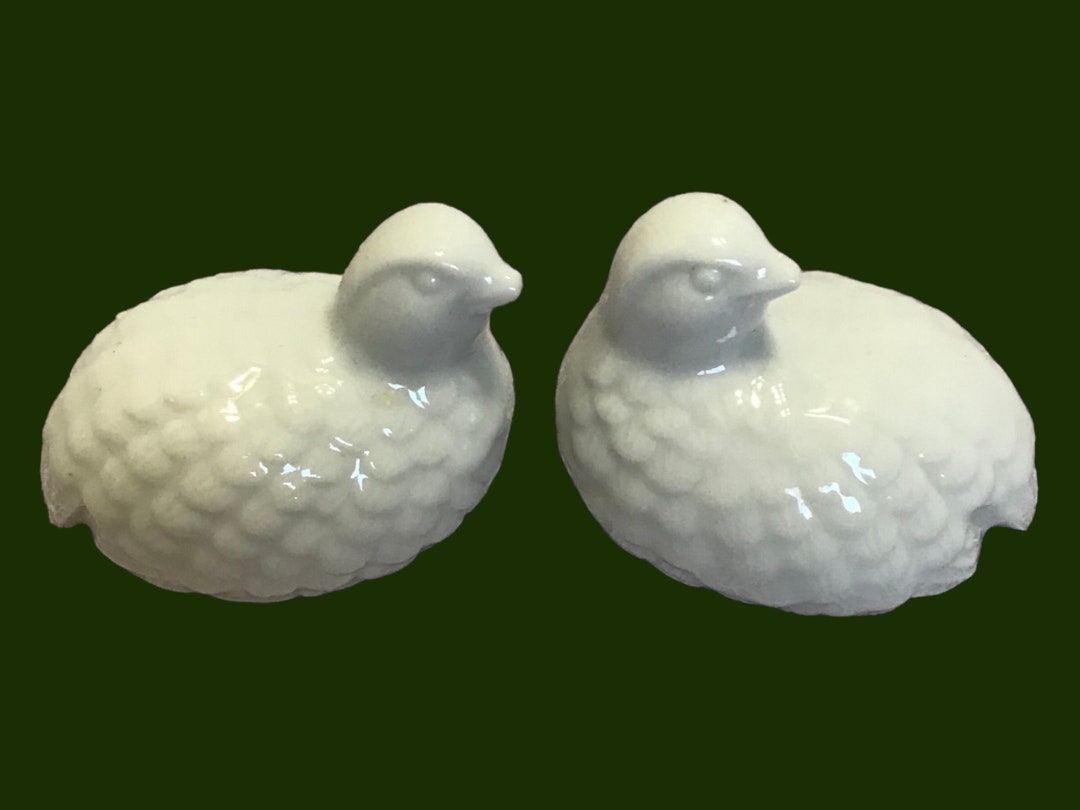 Miniature Porcelain Partridge Bird Figurines Set of Two Circa 1970s - Etsy