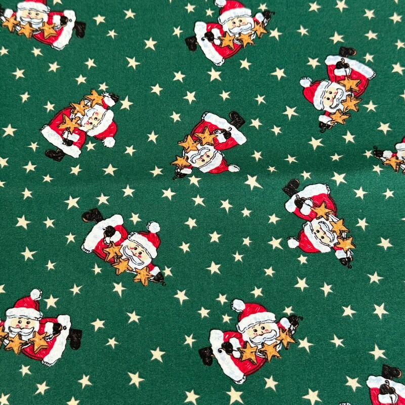 Vintage Santa Fabric - Etsy