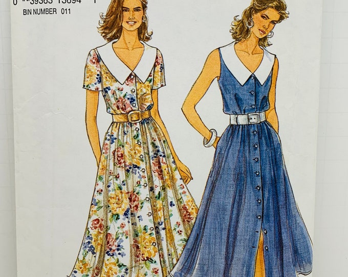 Easy to Sew Simplicity 8250 Misses Fit and Flare Dress With Collar ...