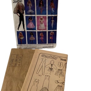 Barbie 11.5 Doll Clothes Sewing Pattern Simplicity 7046 Ten - Etsy