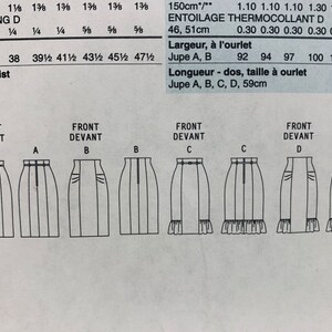 Misses Straight Skirts With Side Pleats or Ruffle Flounce Hem Sewing ...