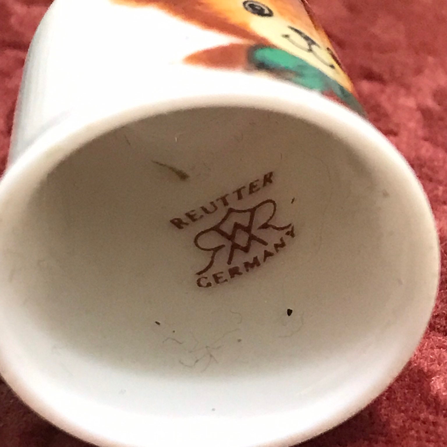 Vintage Reutter Porcelain Christmas Thimble With Teddy Bear - Etsy