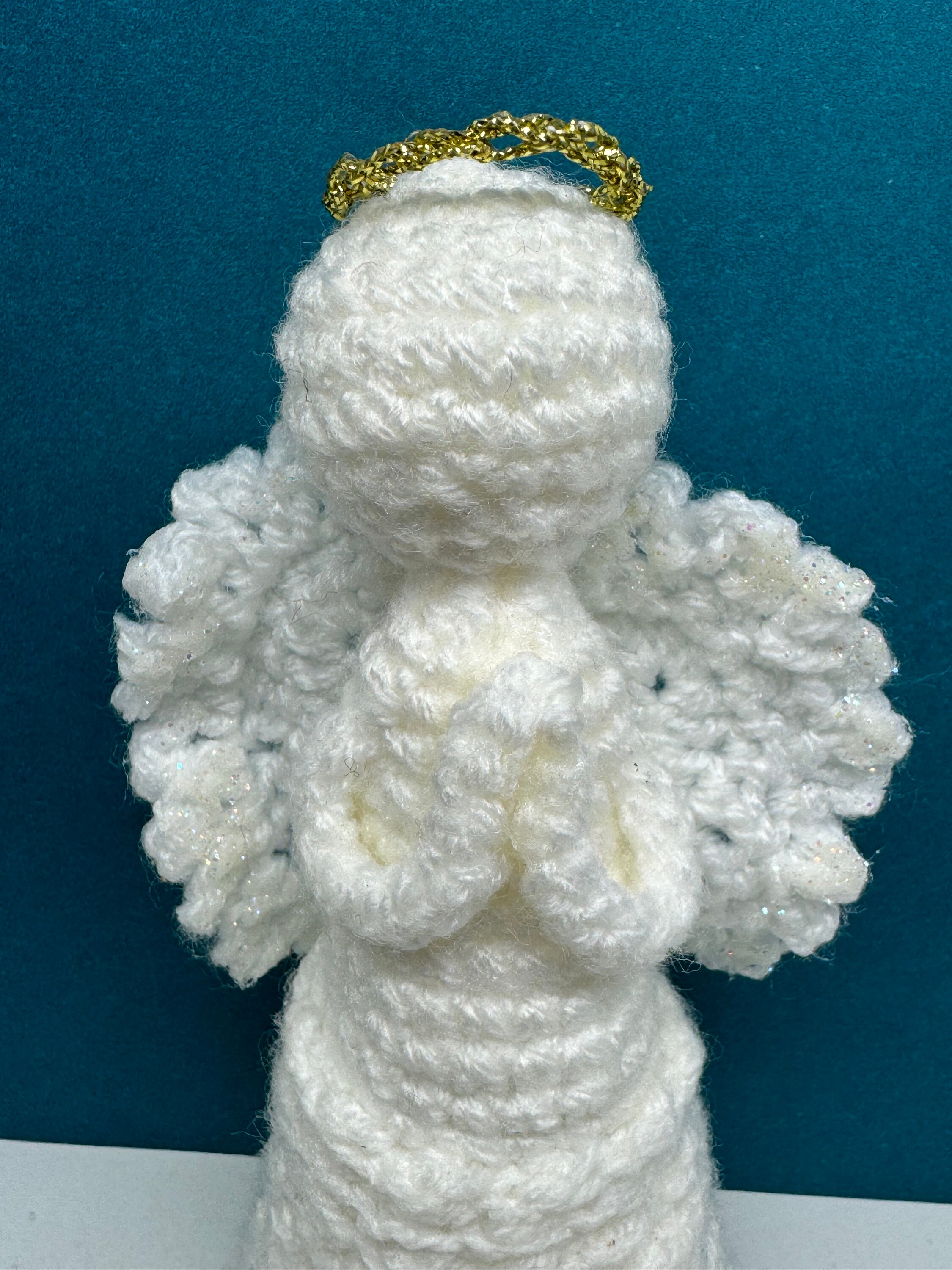 Vintage Hand Crocheted Angel Figurine Christmas Tree Topper or Decor ...