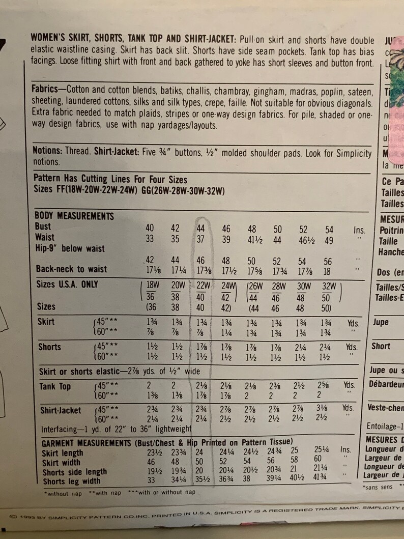 Simplicity 8447 Sewing Pattern Womens Misses Tank Top Shorts | Etsy