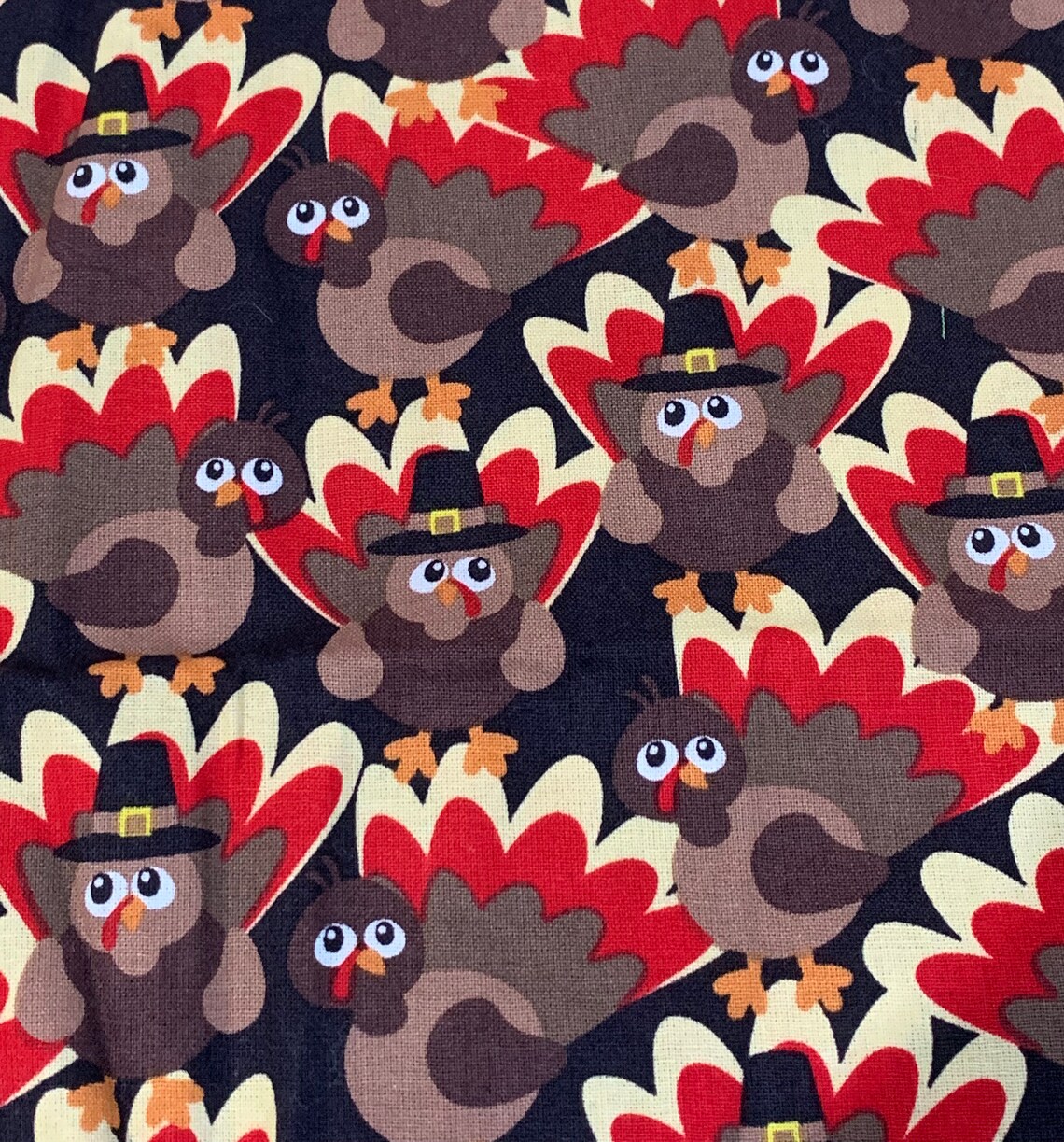 Thanksgiving Turkey Cotton Fabric Quilt Quality 1 Yard 44 X 36 - Etsy