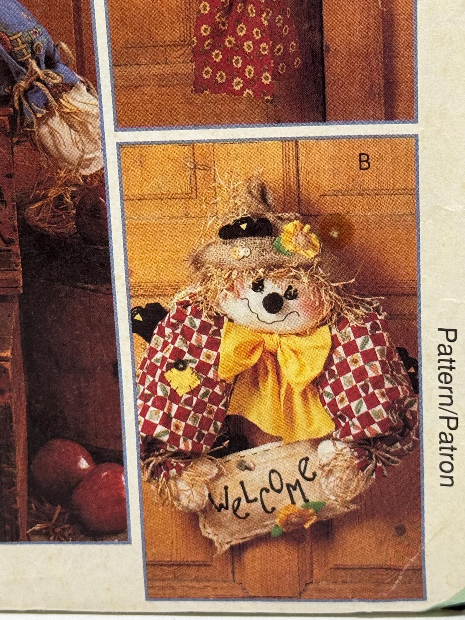 Mccall’s 8388 Scarecrow Craft Sewing Pattern 38” Scarecrow, Wreath ...