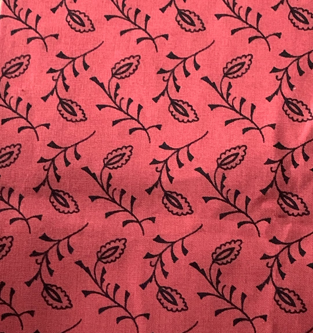 Thimbleberries Cotton Fabric Leaves and Branches Brick Red Sienna Color RJR Fashion Fabrics One ...