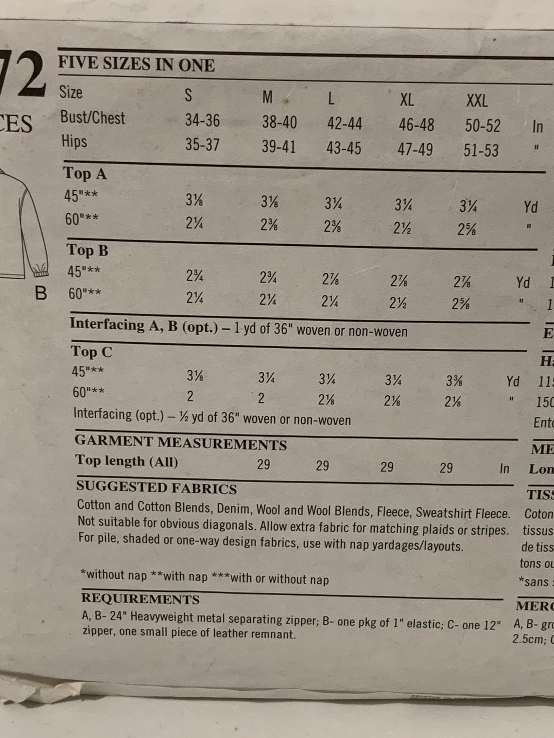 Vintage New Look 6672 Unisex Pullover or Zip Up Jacket Jacket | Etsy