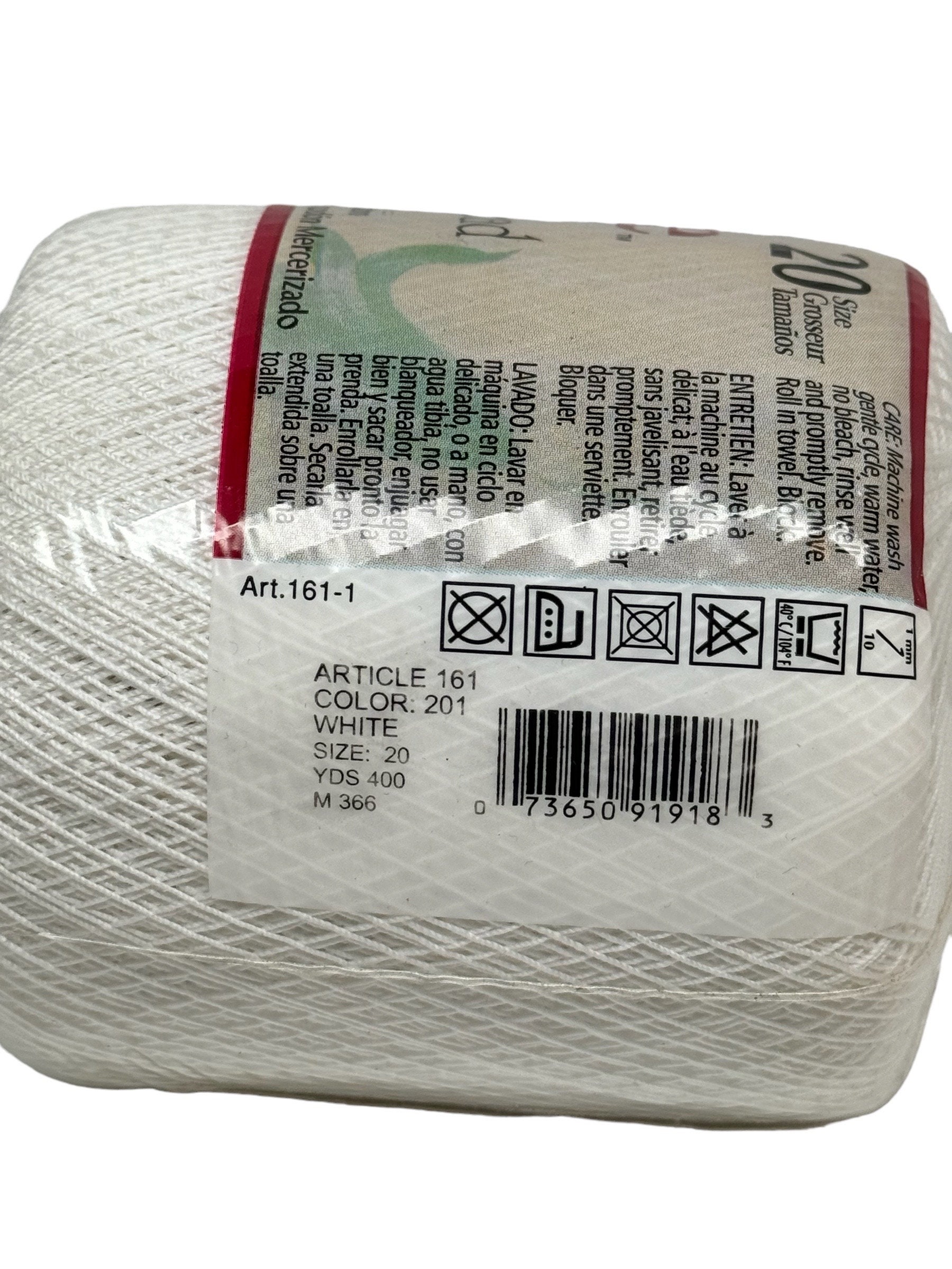 Crochet Thread Coat’s Clark’s Big Ball Royale 3 Ply White Multicolor ...