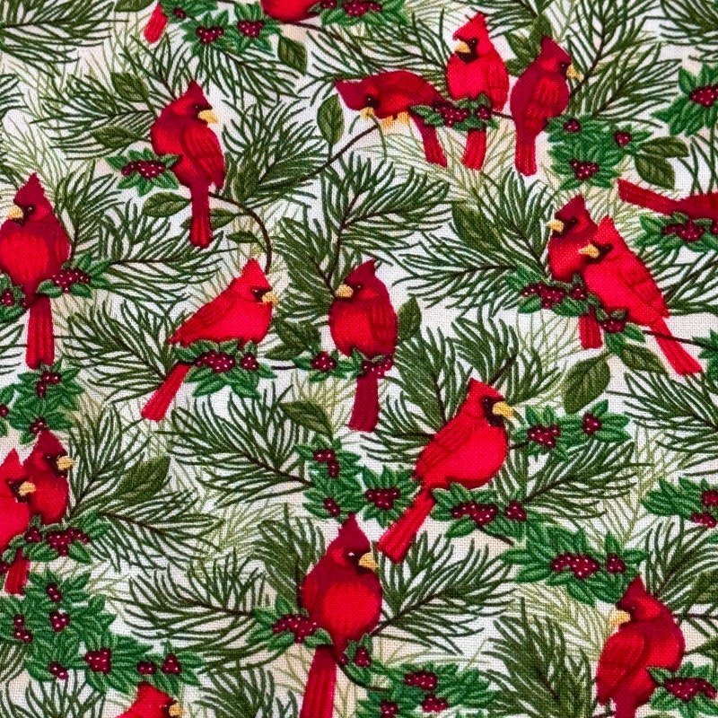 Cardinal Fabric - Etsy