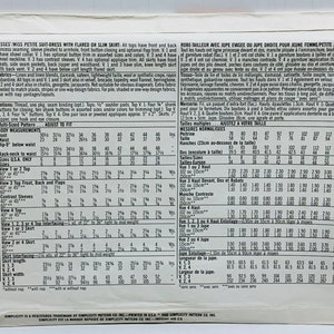 Misses Two Piece Dress Sewing Pattern Simplicity 9855 Includes Button ...