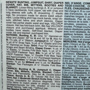 Butterick 5583 5220 Sewing Pattern Sew a Baby Layette Bunting Jumpsuit ...