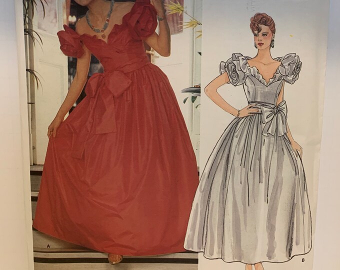 VTG Vogue 1152 Misses Southern Belle Evening Dress Bellville Sassoon ...