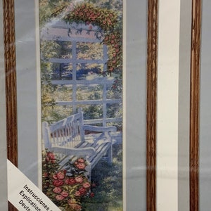 VTG Rose Colonnade Floral Counted Cross Stitch Kit Set of 2 - Etsy