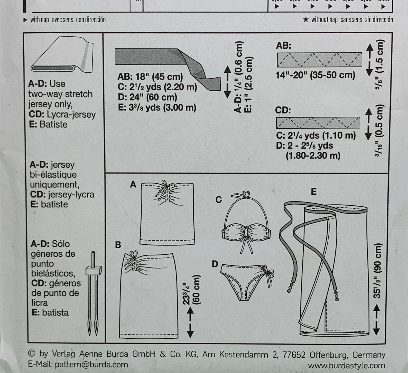 Burda 7510 Bikini Bathing Suit Swimsuit and Wrap Sarong Skirt - Etsy