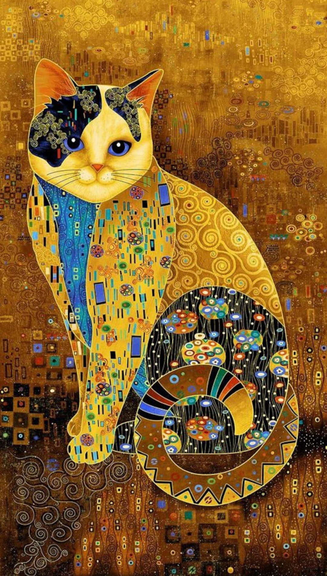 Timeless Treasures cleo Cat Fabric Panel Cut and Sew Designed by Chong ...