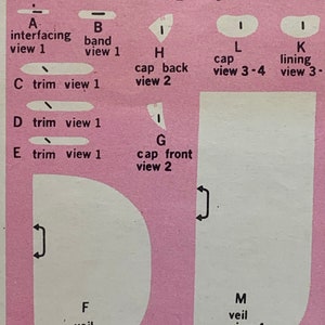 Vintage 70s Bridal Veil Wedding Headdress Simplicity 9826 - Etsy