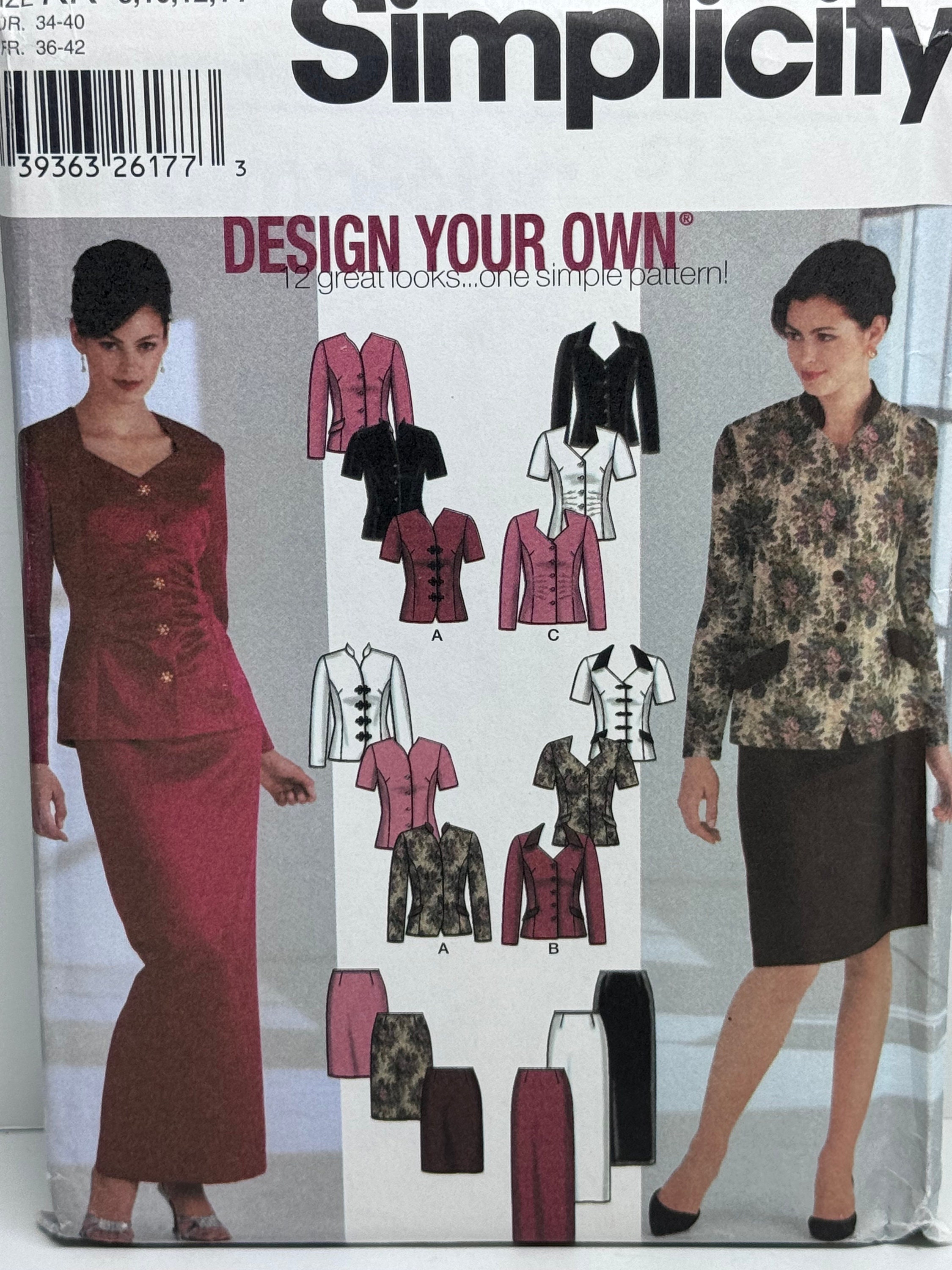 Simplicity 5787 Misses Design Your Own Suit Women’s Suit Sewing Pattern ...