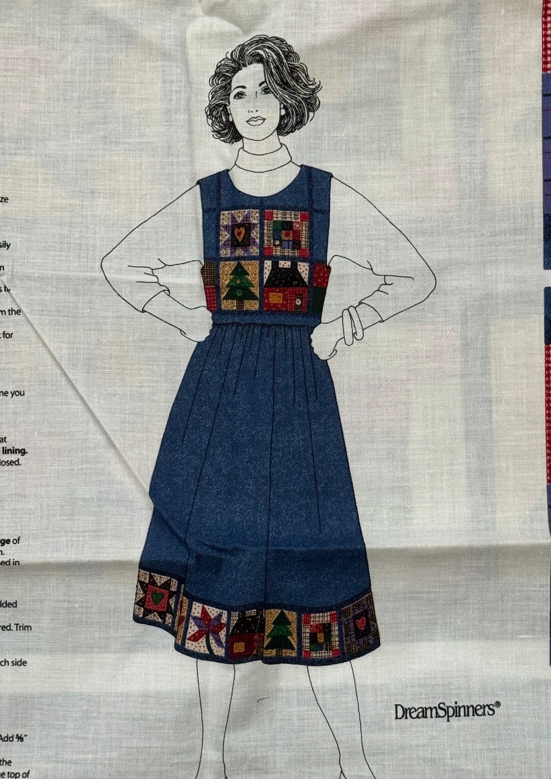 Vintage Cut and Sew Patchwork Jumper Cotton Fabric Panel VIP Cranston ...