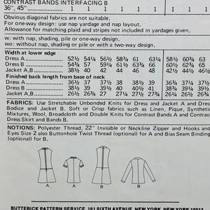 Butterick 3080 Misses Plus Size Fitted Dress and Cardigan Jacket Sewing ...