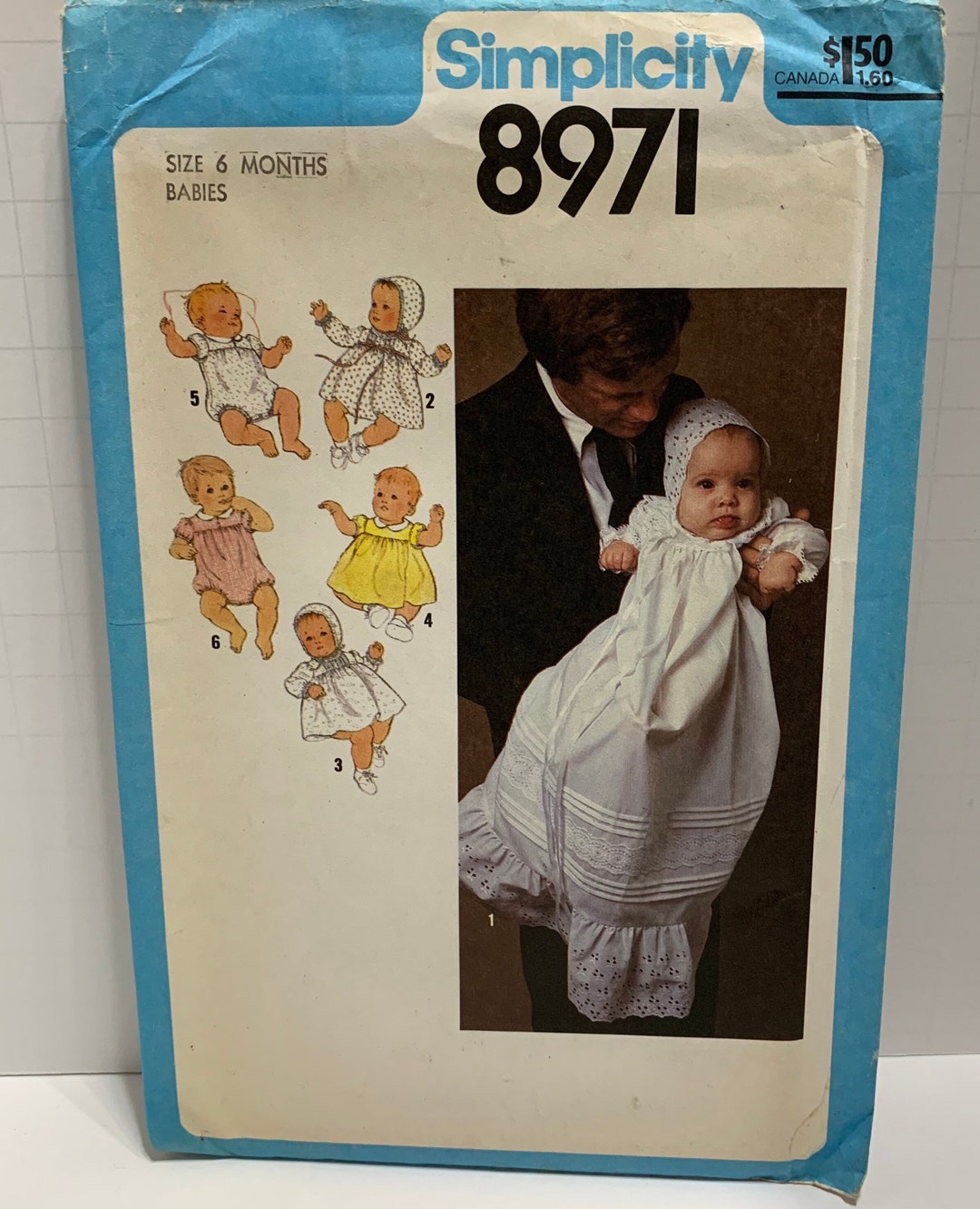 Simplicity 8971 Sewing Pattern Sew an Infant Layette Christening Outfit ...