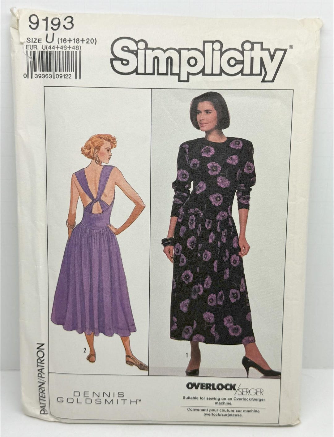 Simplicity 9193 Misses Dress With Open Back Sewing Pattern for Stretch ...