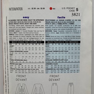 Easy to Sew Women’s Suit Sewing Pattern Button Front Jacket Scalloped ...