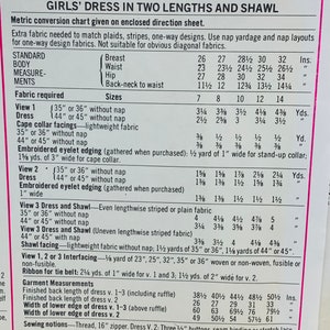 Girl’s Cottagecore Dress With Shawl or Capelet Sewing Pattern ...