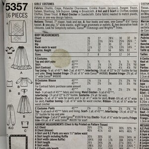 Simplicity 5357 Girls Medieval Renaissance Gypsy Genie Wench Peasant ...