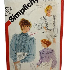 Simplicity 5484 Misses Back Button Blouses Tops Sewing Pattern ...