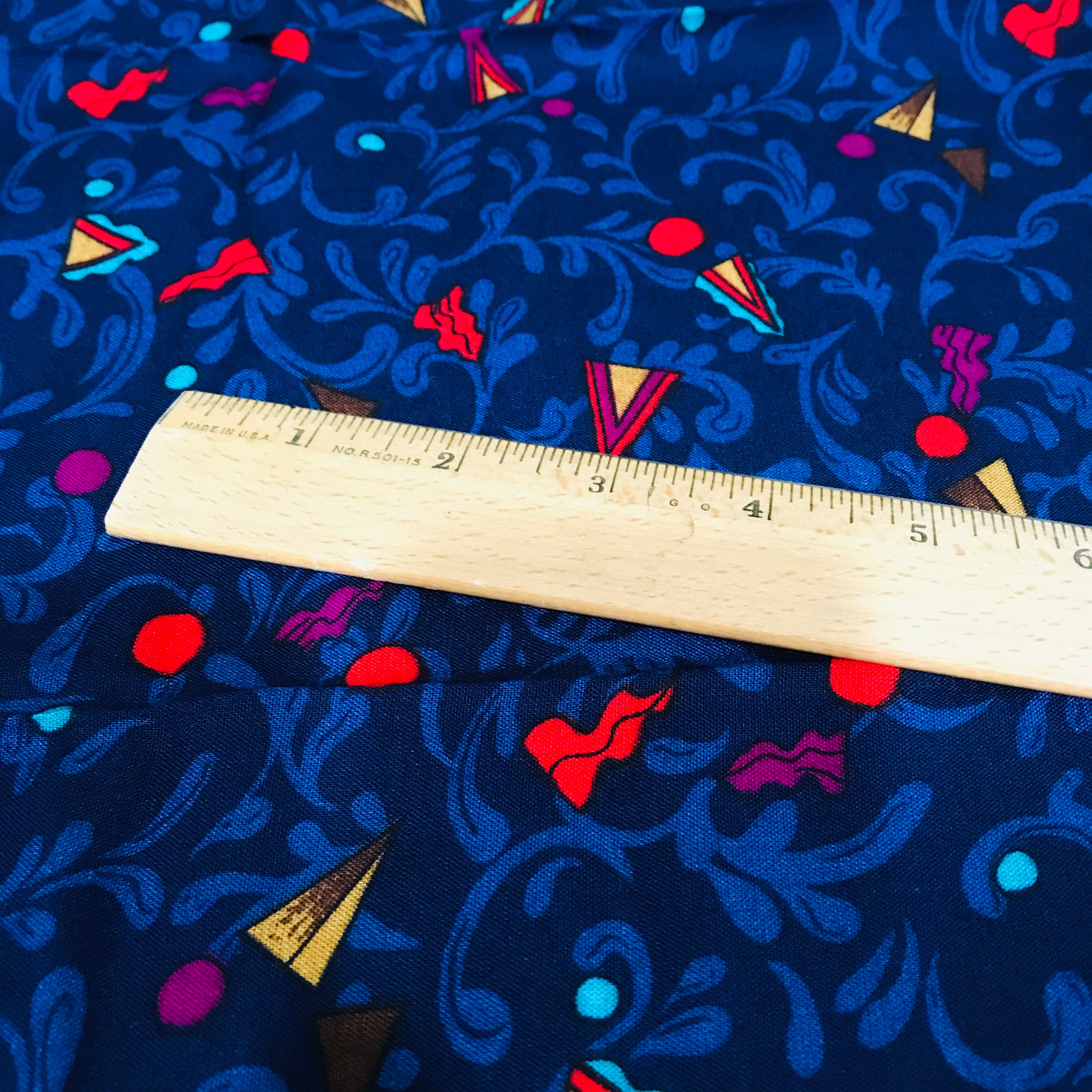 Navy Blue Cotton Blend Fabric Remnants 9 Pieces | Etsy