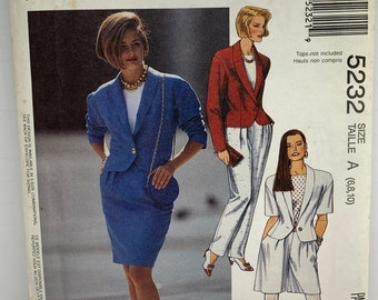 Vogue 2498 Paris Original Guy Laroche Misses Wrap Jacket & Wide Leg ...