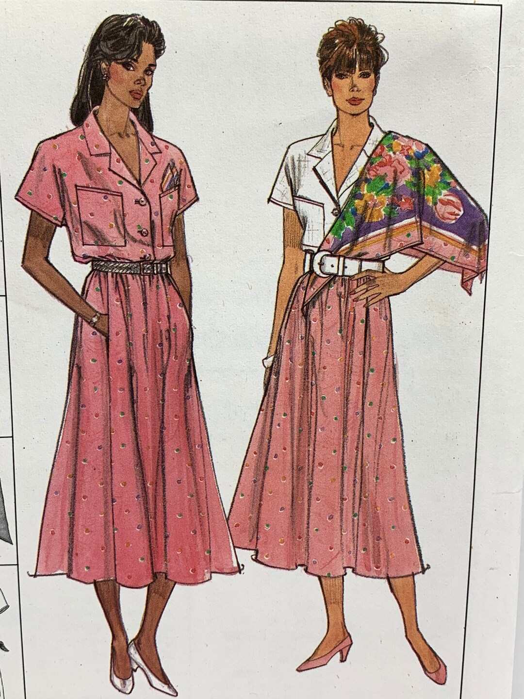 Simplicity 9199 Sewing Pattern Blouse Dirndl Skirt and Scarf Sizes 6-8 ...