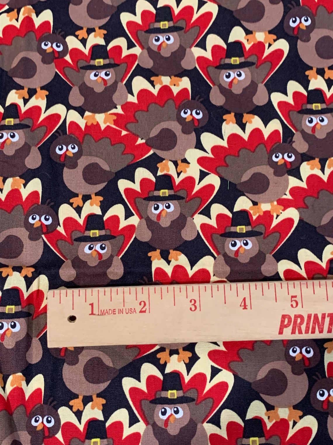 Thanksgiving Turkey Cotton Fabric Quilt Quality 1 Yard 44 X 36 - Etsy