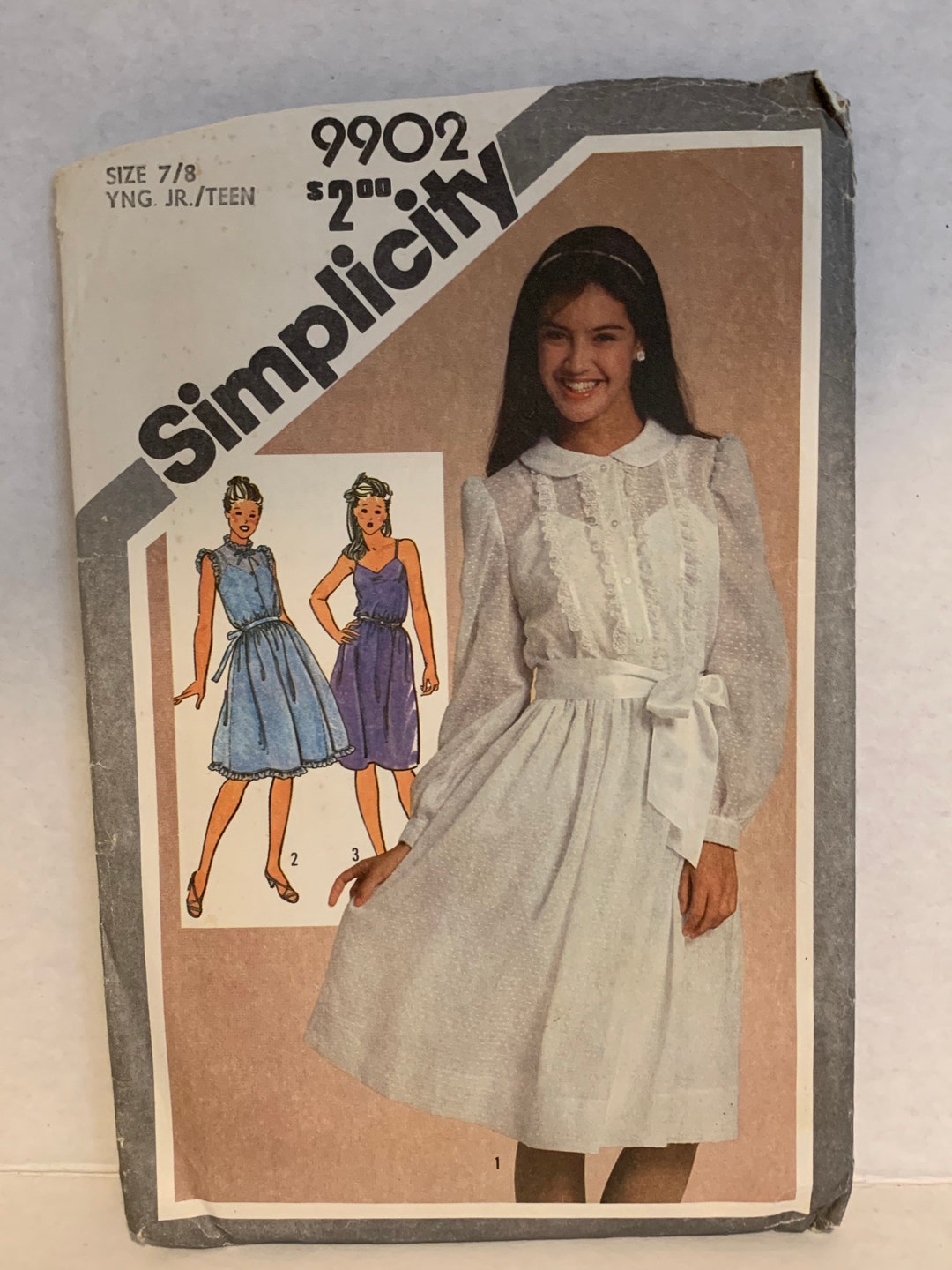 Vintage Simplicity 9902 Girl’s Pullover Dress and Slip Dress ...