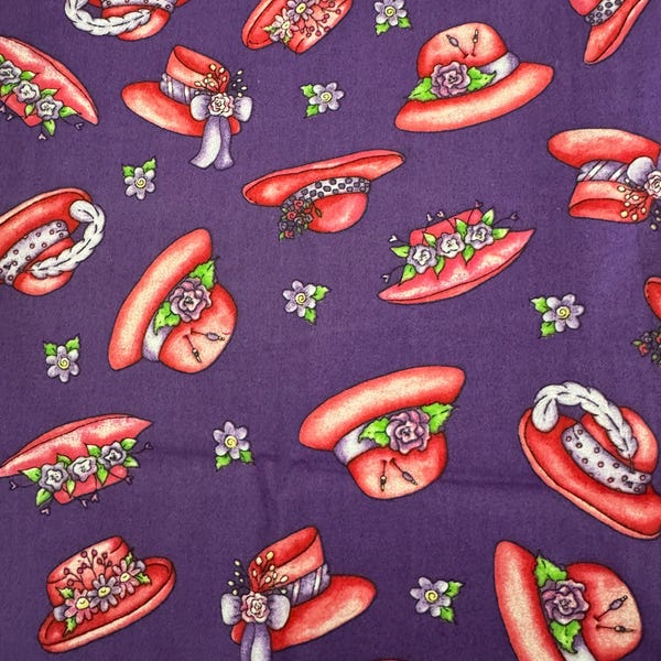 Red Hat Society Fabric - Etsy