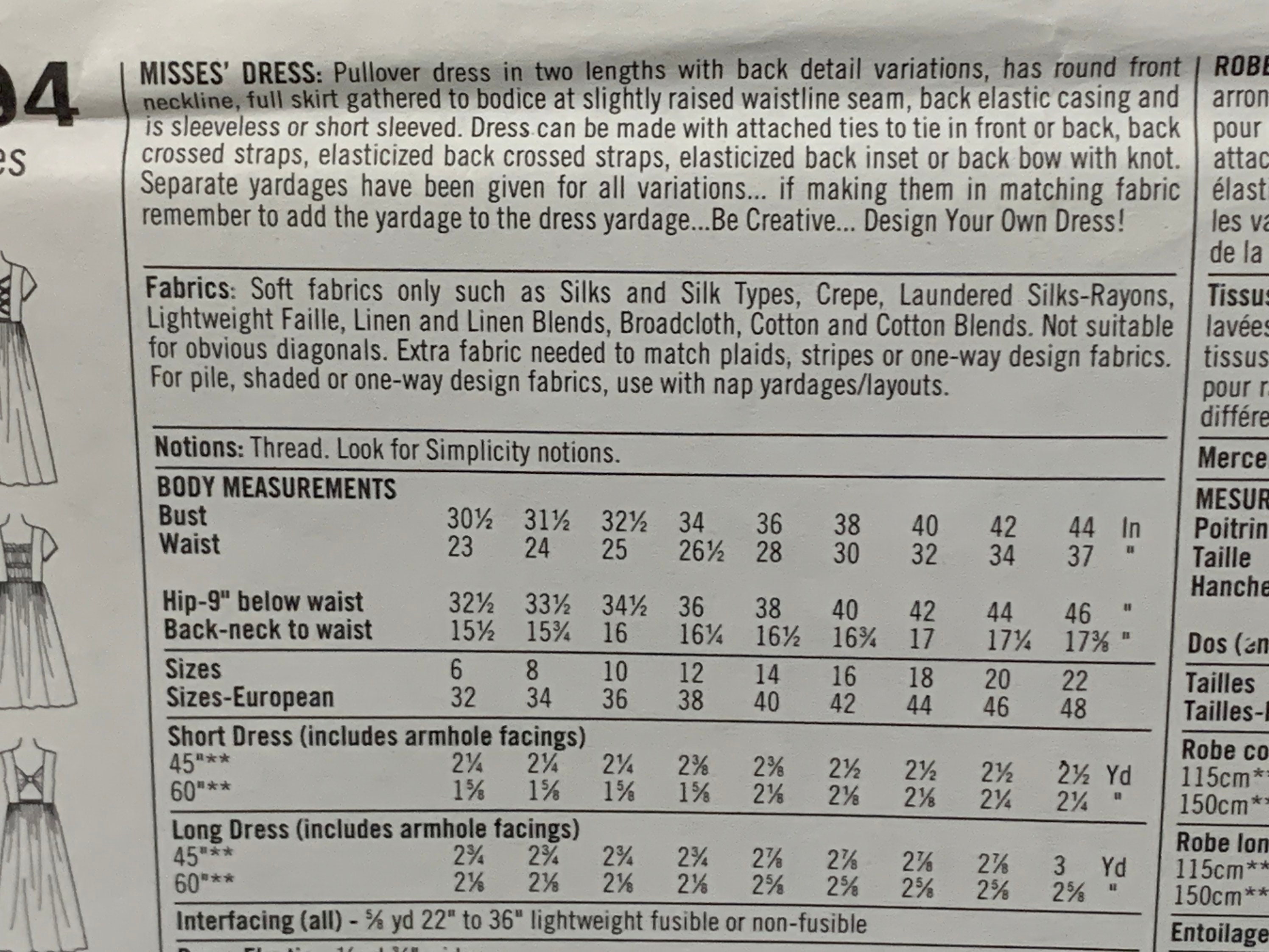 Vintage Simplicity 9494 Design Your Own Dress With Open Back - Etsy