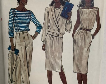 Vintage Vogue 7892 Misses Jacket and Dress Suit Sewing Pattern Blazer ...