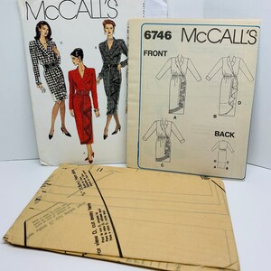 Mccalls 6746 Misses Sarong Wrap Dress Sewing Pattern Sizes 12-14-16 ...