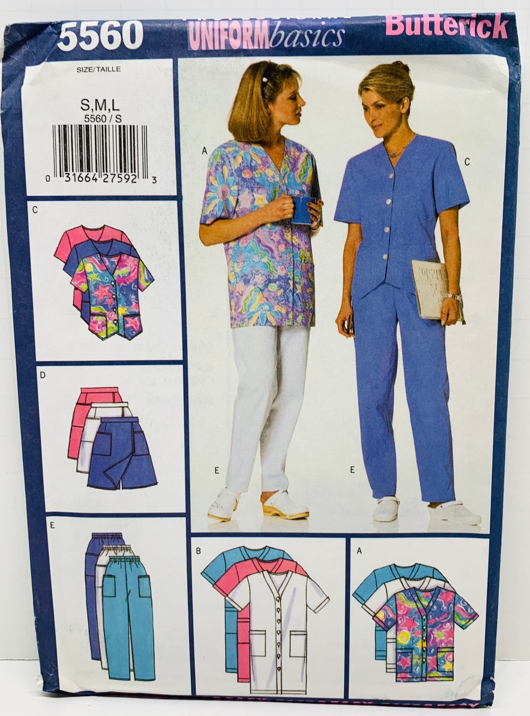 Misses Uniform Sewing Pattern Scrubs Medical Office Attire Dress Jacket ...